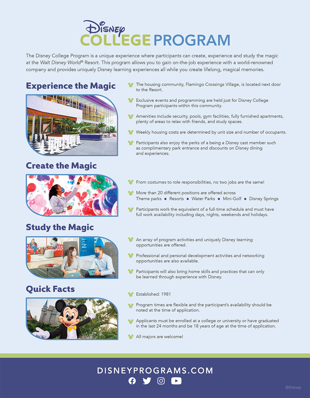 Disney College Program - Career Services Office - SVSU
